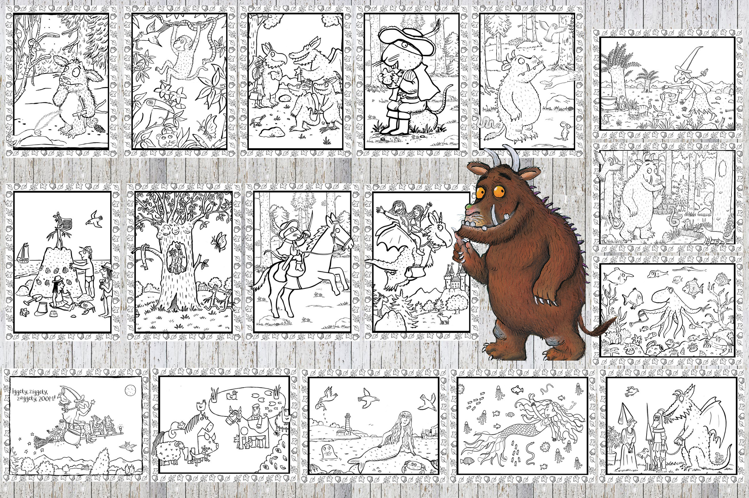 Julia Donaldson 17 Printable Colouring Book Pages Party Loot | Etsy