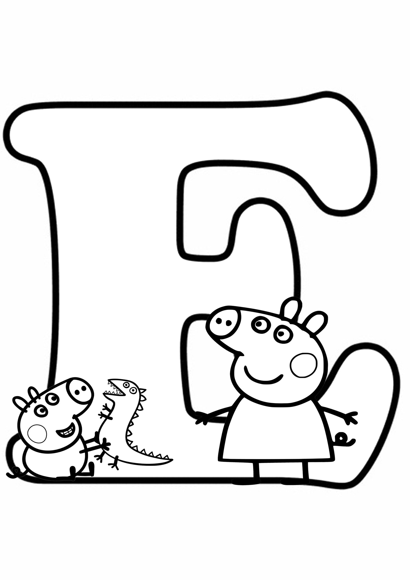 Peppa Pig 37 Page Alphabet And Number Colouring Pages Ideal | Etsy