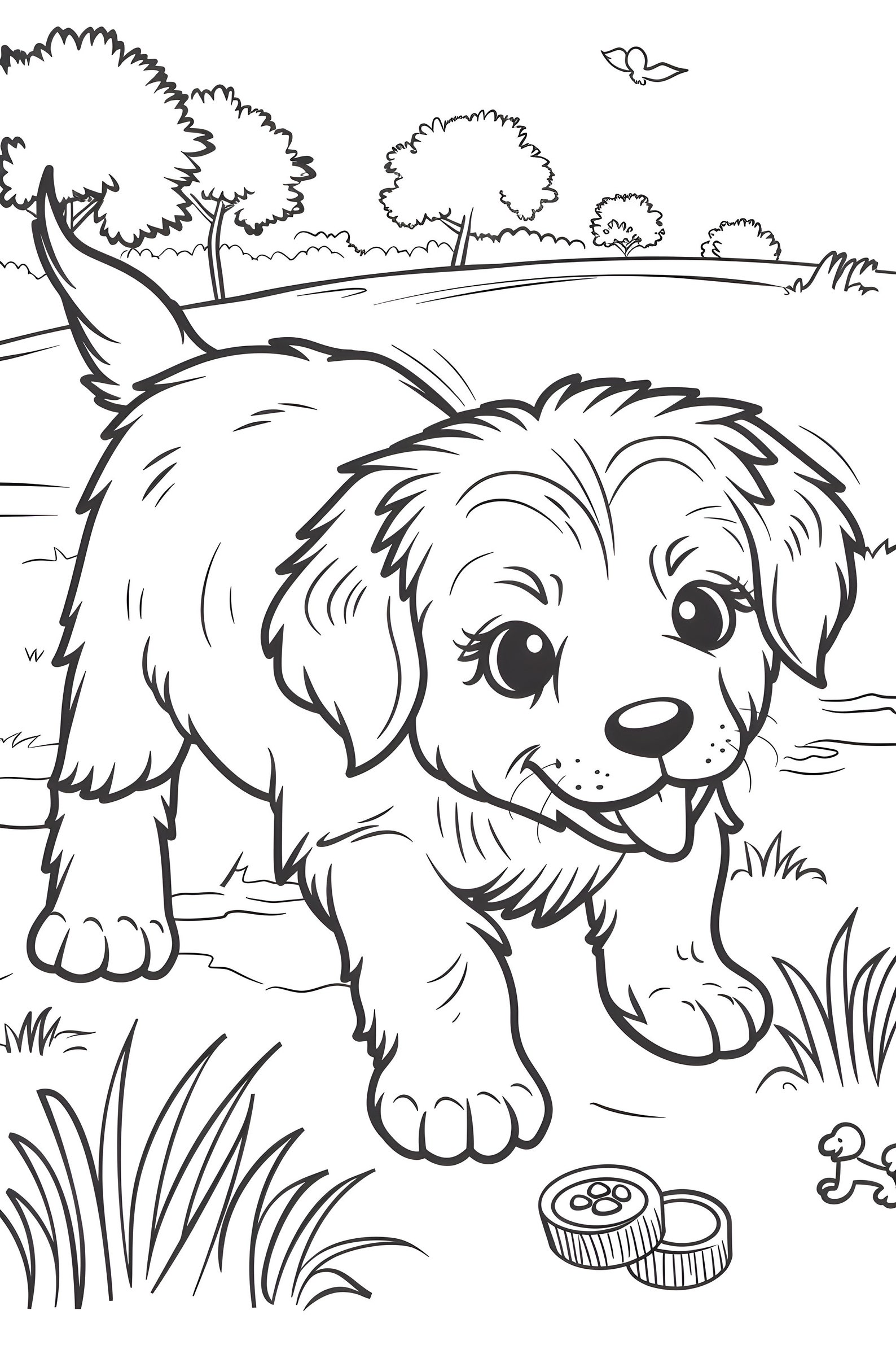 Puppy Friends Coloring Book - Etsy