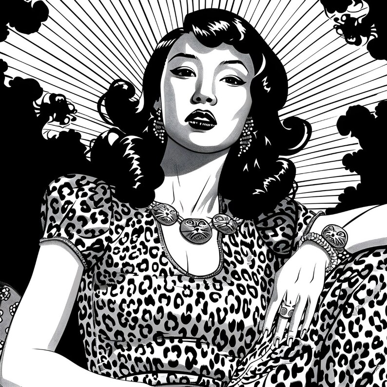 Leopard Pin-ups Coloring Book - Etsy