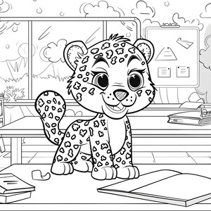 Leopard Print Kids Coloring Book - Etsy