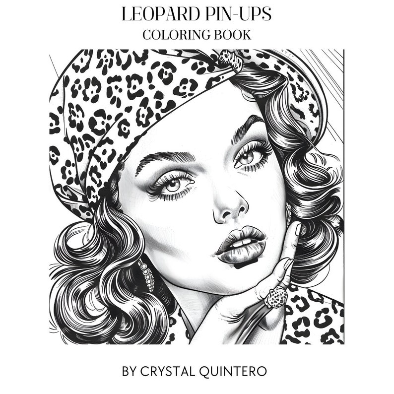 Leopard Pin-ups Coloring Book - Etsy