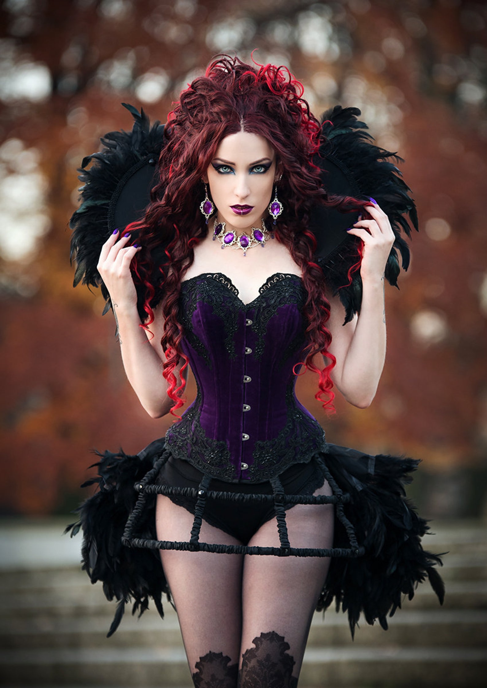 Daedra Model Burlesque Style Gothic Prints Posters Sexy Corset Etsy