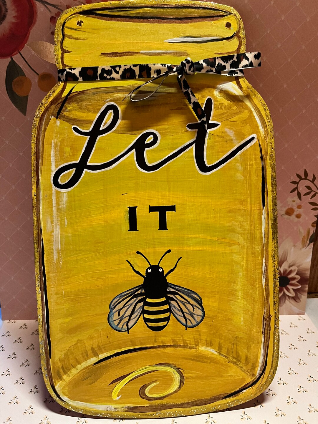Let It Bee Honey Jar Sign - Etsy