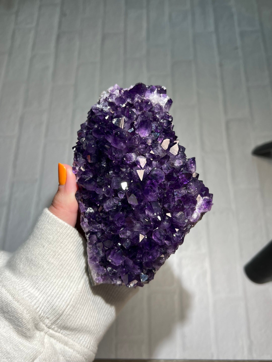 Large High Quality Glistening Deep Grape Jelly Saturated Purple Amethyst Stalactite Wrap Around ...