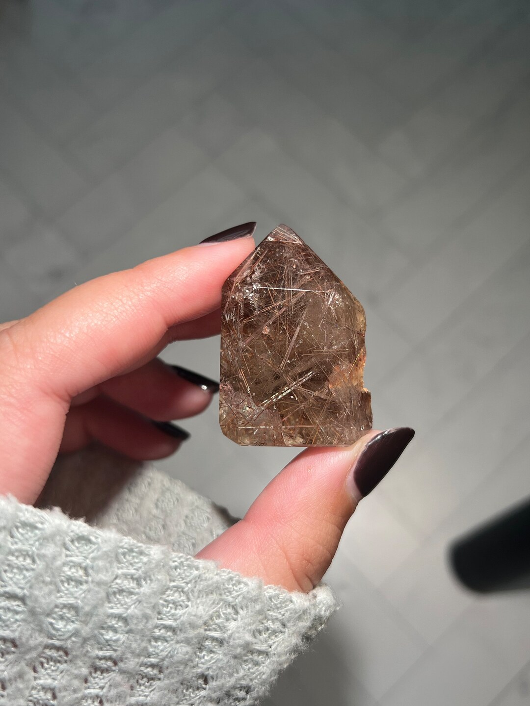 Partially Polished Rutilated Quartz Mini Tower Crystal With Thick ...