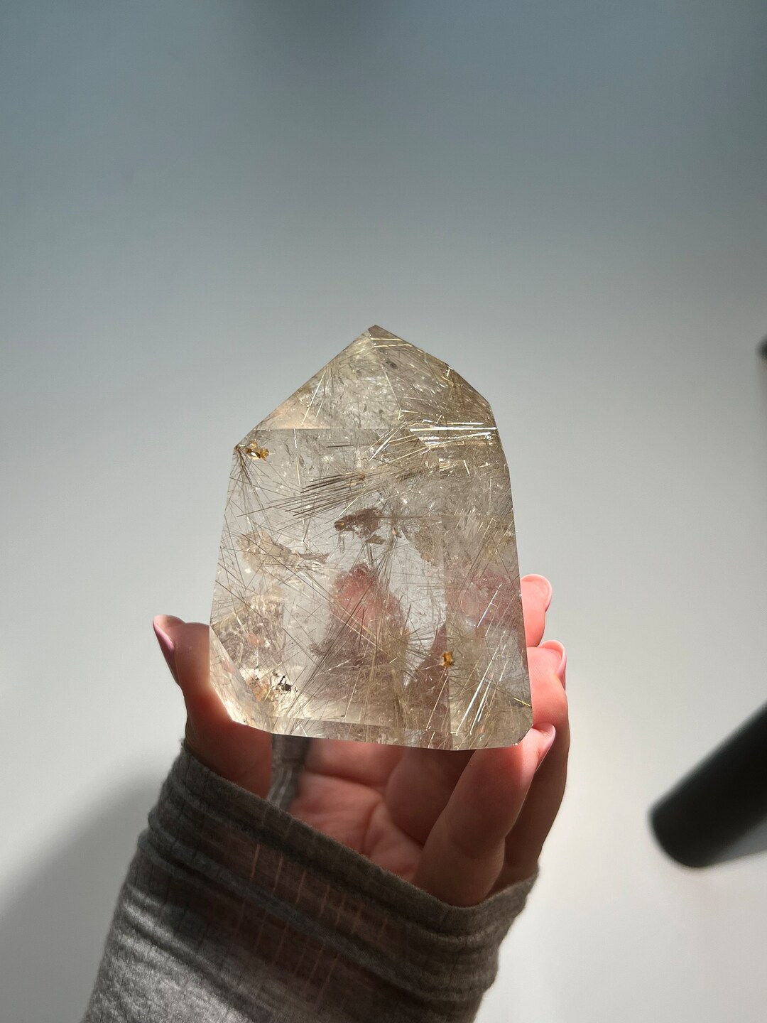 Chunky High Quality Rutilated Quartz Polished Tower With Dense Shining ...