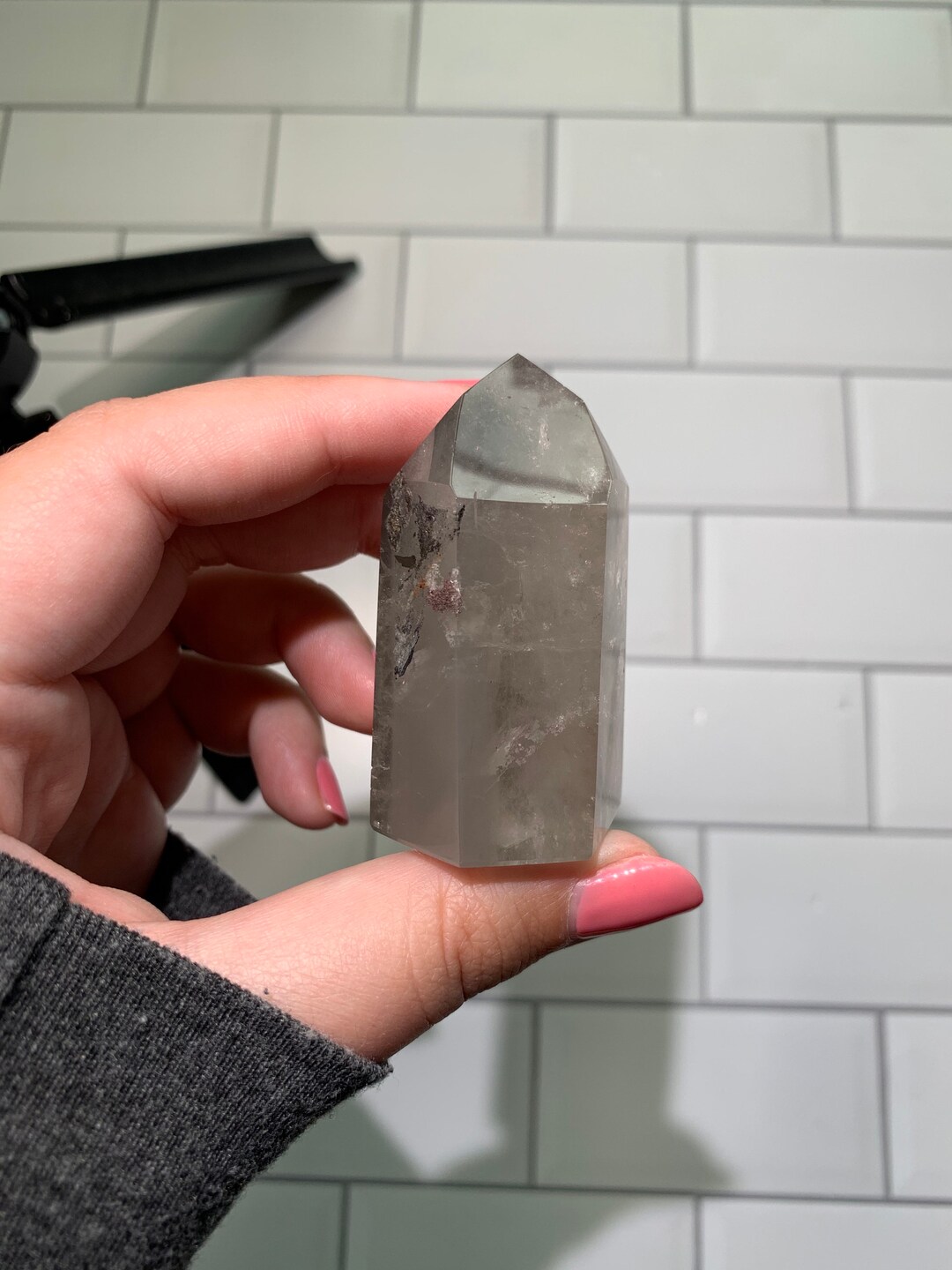 Polished Soft grey Lithium Delicate Layered Phantom Quartz Tower 2 - Etsy