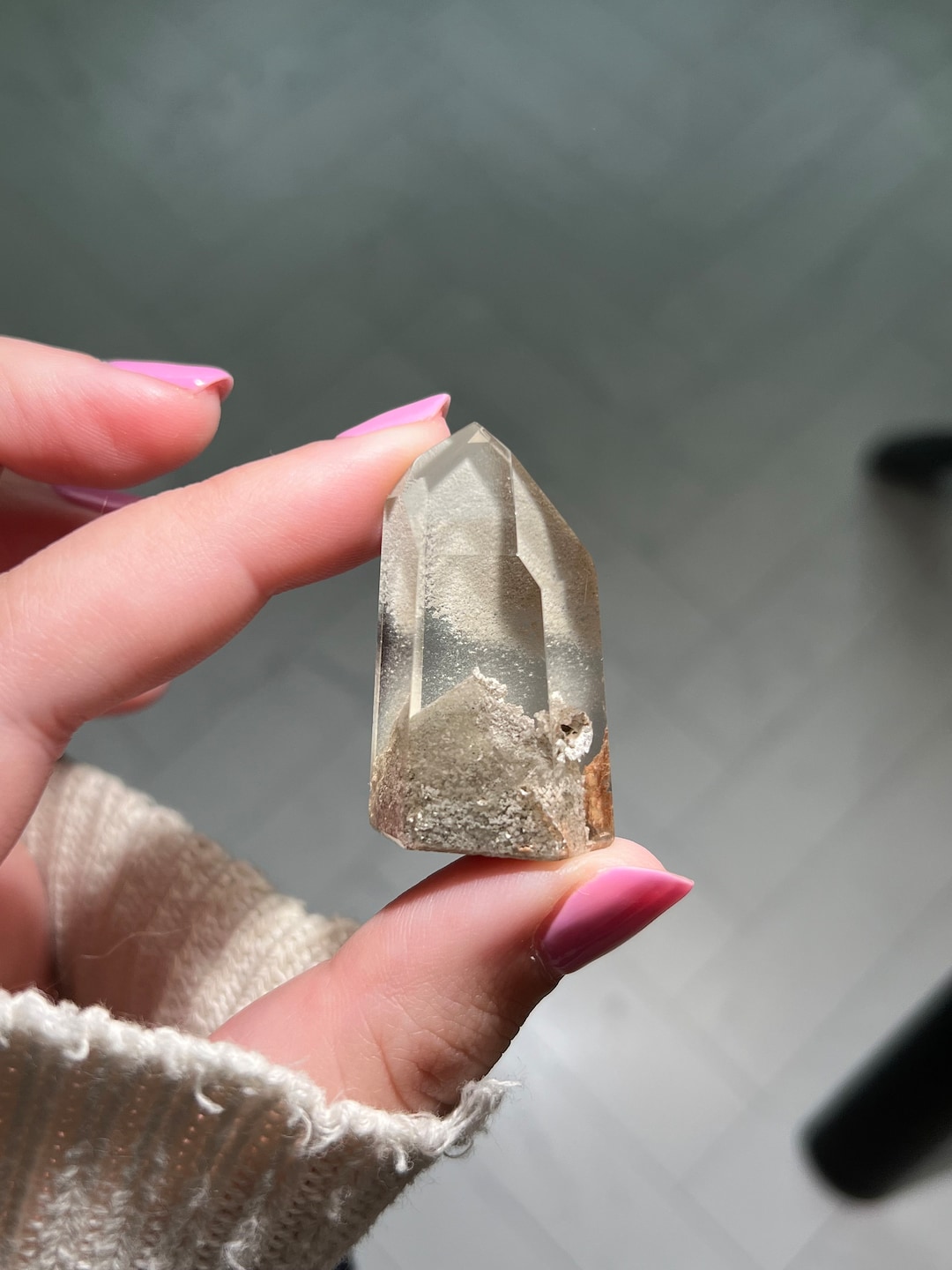 Extra High Grade Polished Phantom Quartz Crystal Mini Tower With Crisp ...