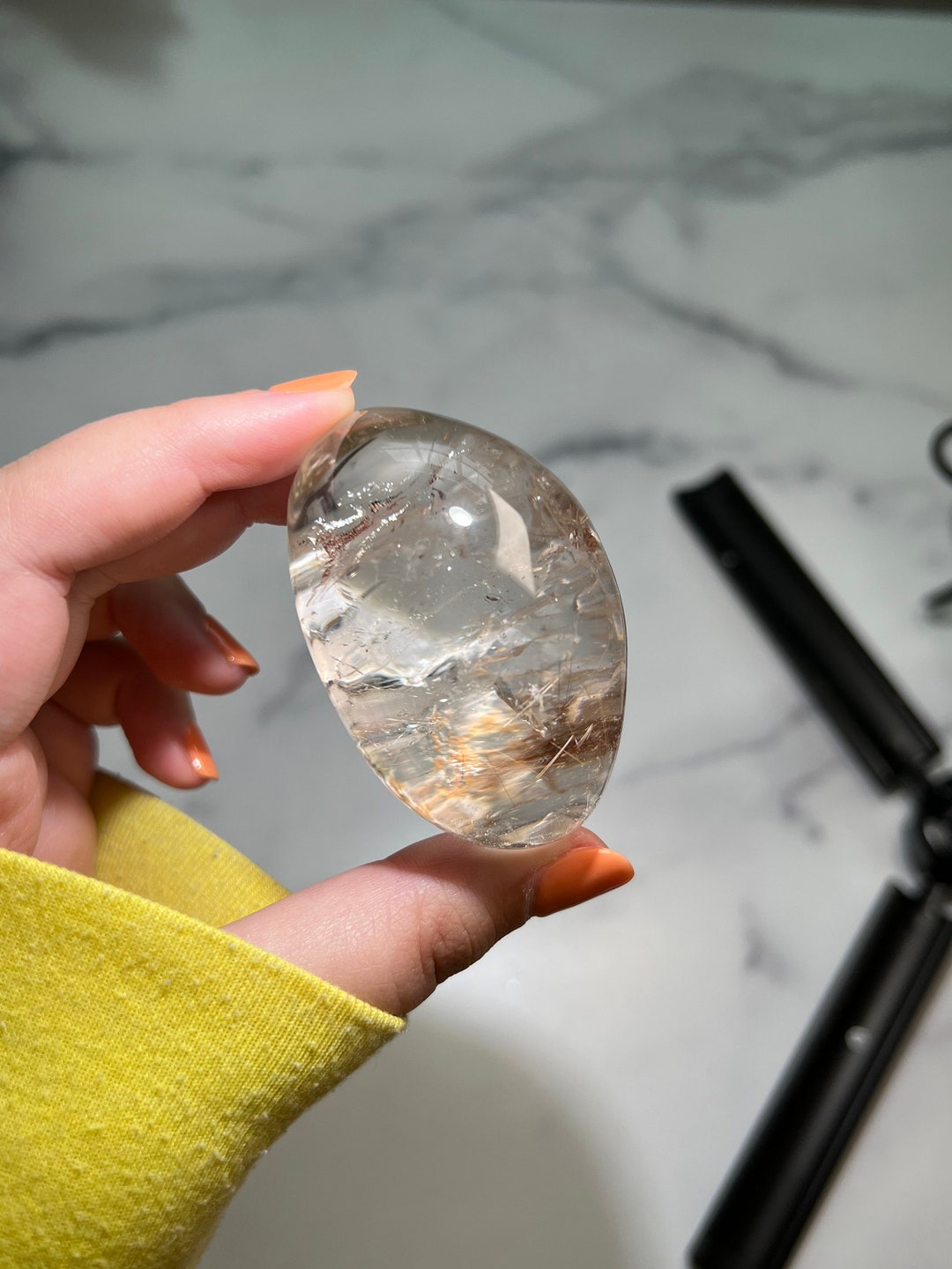 Extra High Grade Gemmy Rutilated Quartz Bubble With Crisp Minimalist ...