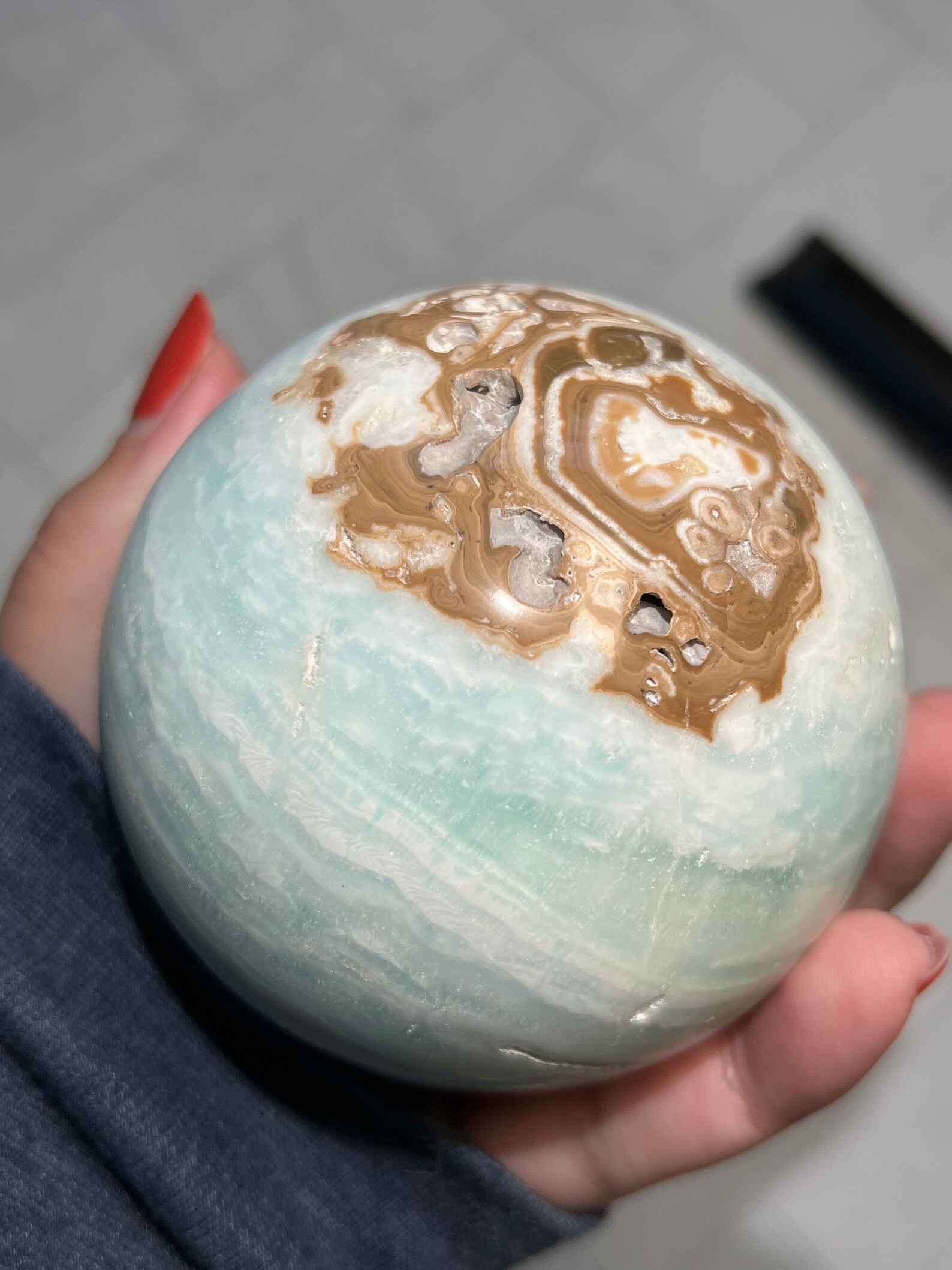 Large Beachy Shades of Light Aqua Blue Caribbean Calcite/aragonite ...