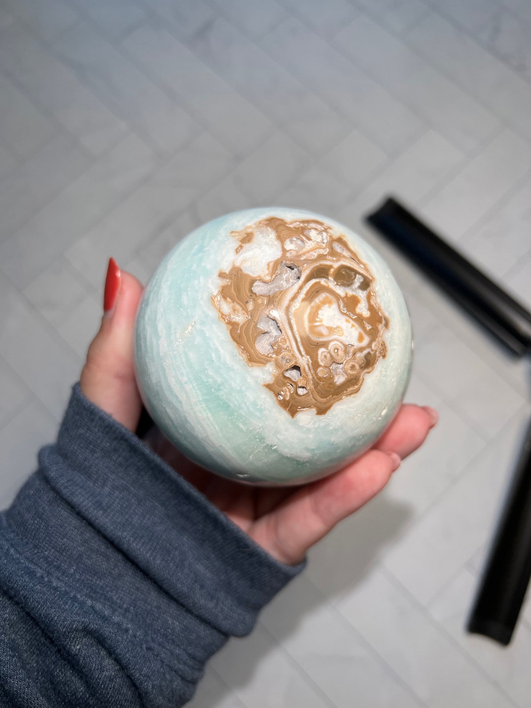 Large Beachy Shades of Light Aqua Blue Caribbean Calcite/aragonite ...