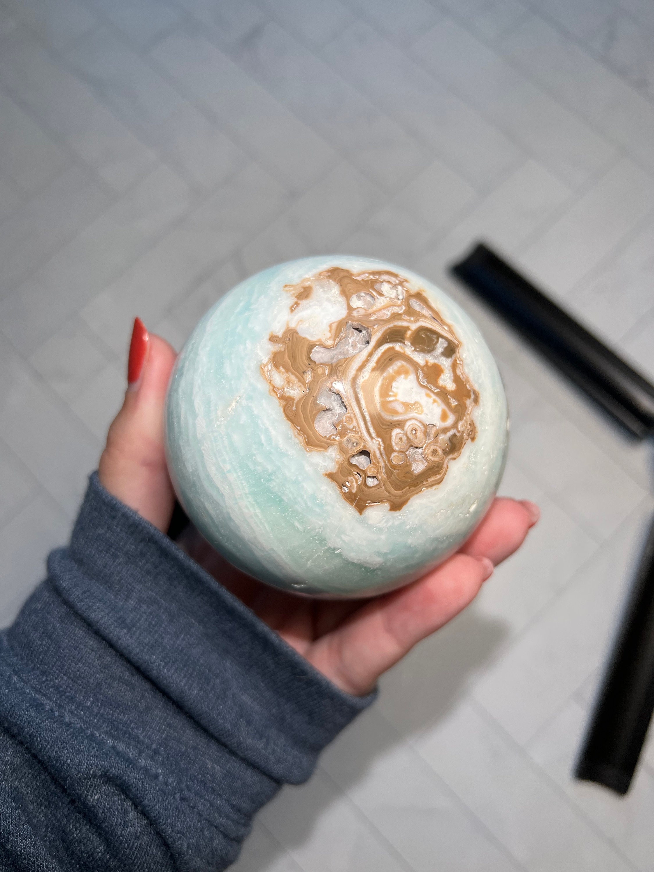 Large Beachy Shades of Light Aqua Blue Caribbean Calcite/aragonite ...