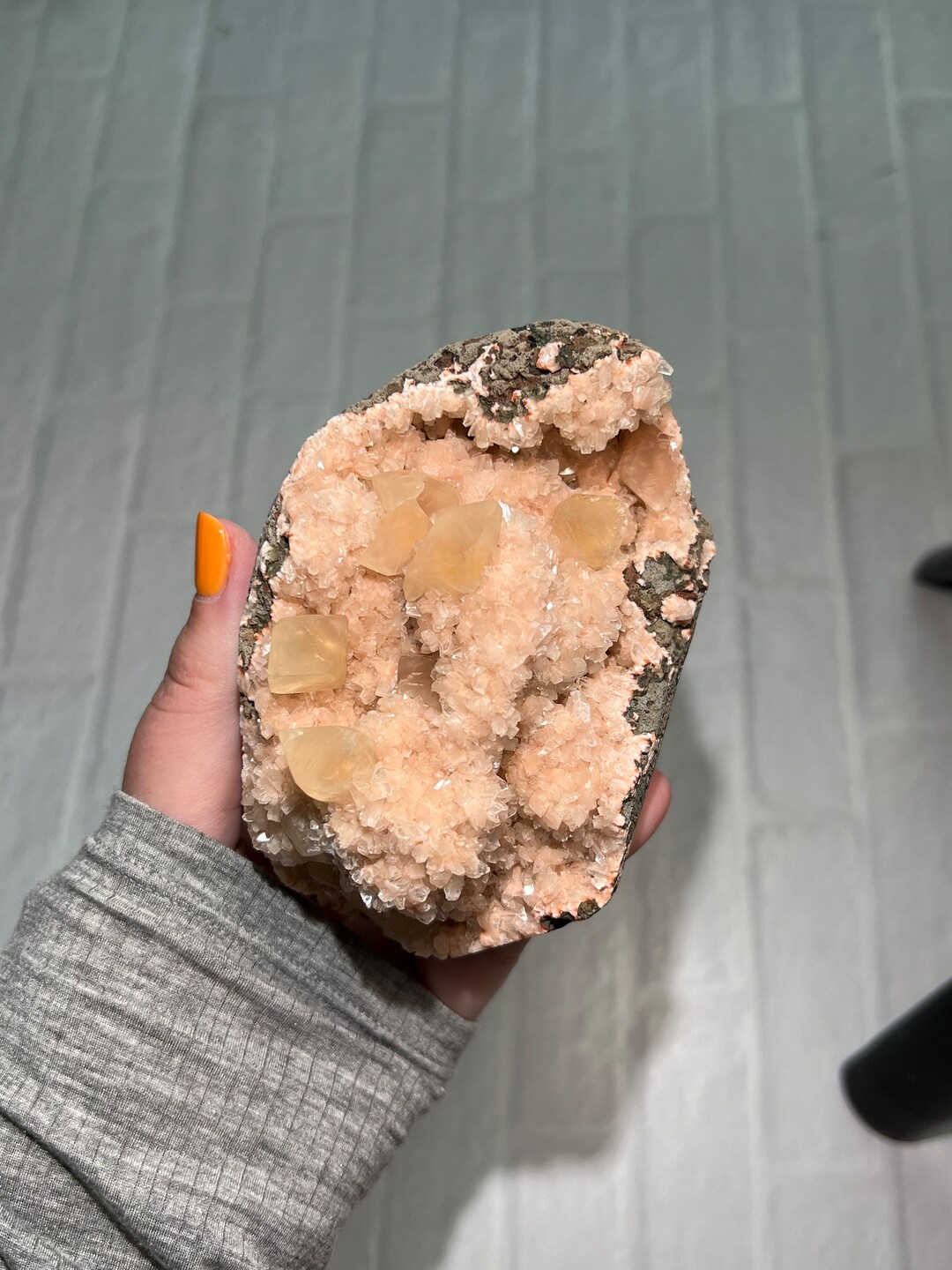 Unusual High Quality Twinkling Light Pink Stilbite Cluster With Double ...