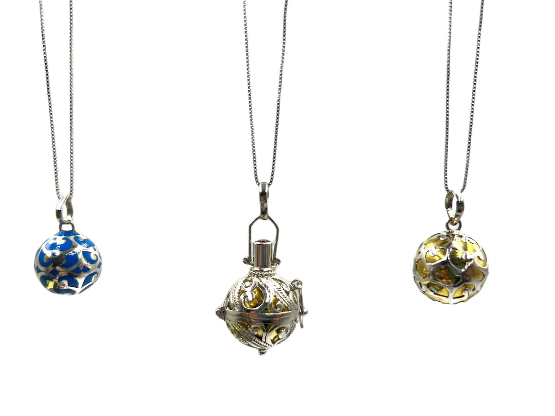 Sterling Silver Harmony Ball Pendants Musical Chime Jewelry 925 ...
