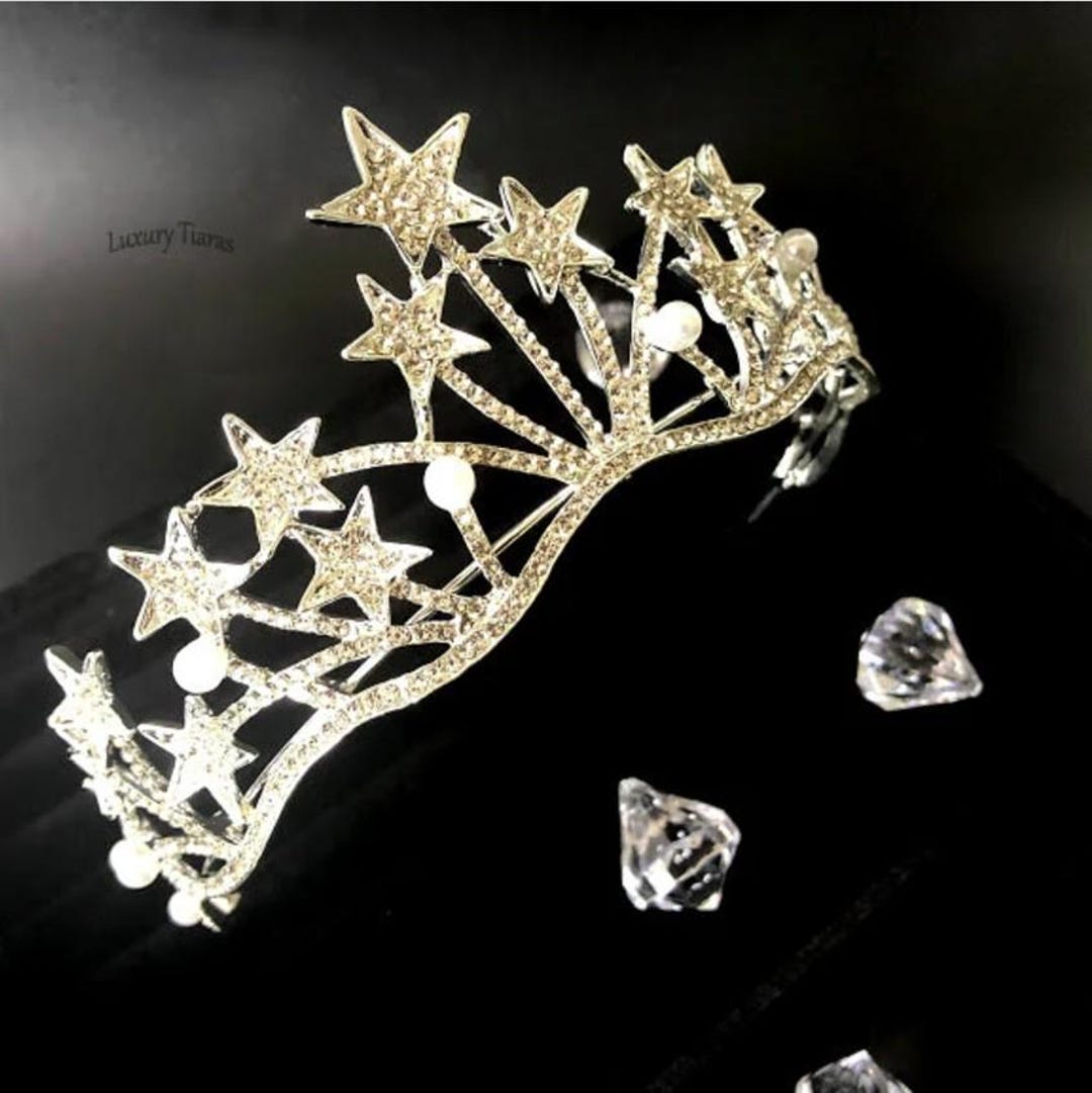 Star Wedding Tiara, Crystal Star Tiara, Bridal Star Tiara, Luxury ...