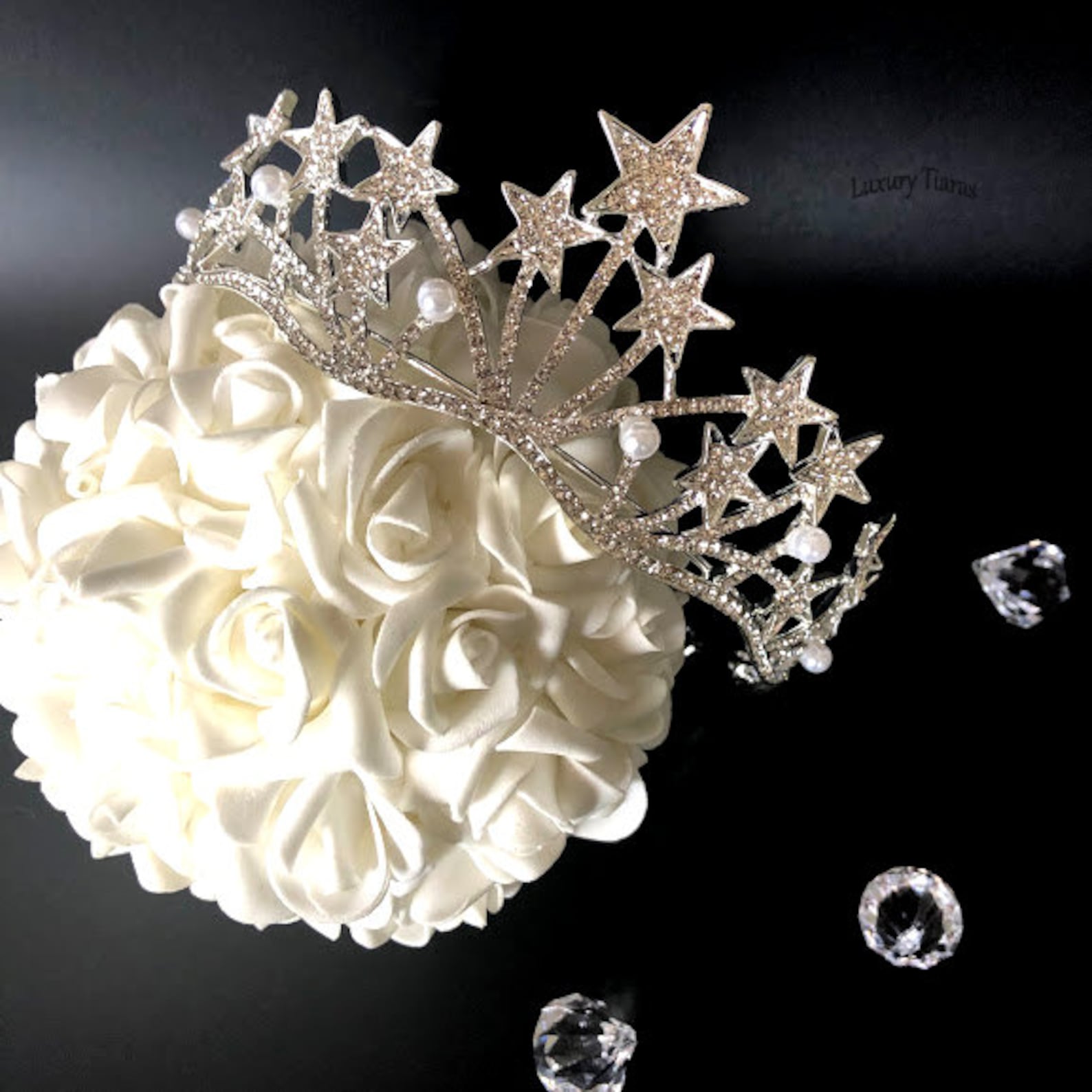 Star Wedding Tiara Crystal Star Tiara Bridal Star Tiara - Etsy