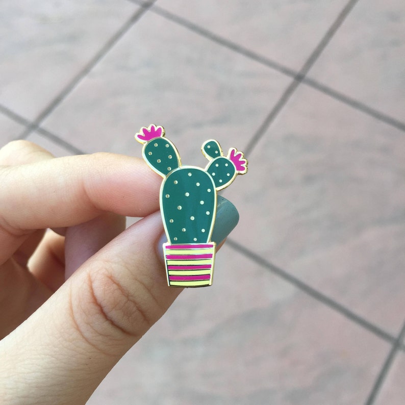 Hard Enamel Pin Cactus Pin Cactus Hard Enamel Pin Cute - Etsy