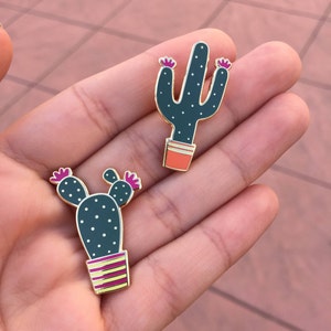 Hard Enamel Pin - Cactus Pin - Cactus Hard Enamel Pin - Cute Cactus ...