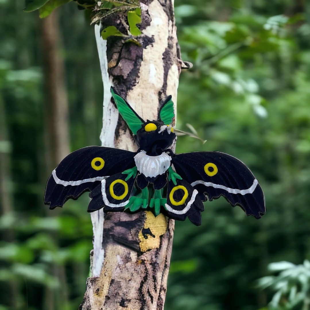 Articulated 3D Printed Mothman Figurine Mythical Cryptid With Movable ...