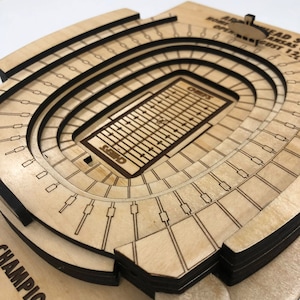 Kansas City Chiefs Arrowhead Stadium - Maple Laser-cut and Engraved - Etsy
