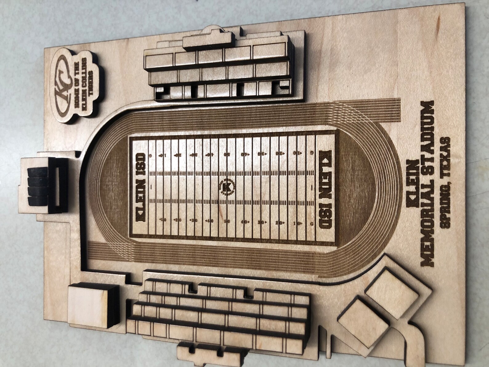 Klein Memorial Stadium Texas - Maple Laser-cut and Engraved - Etsy