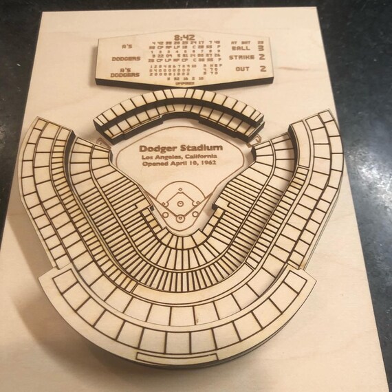 Laser Cut 3D Dodger Stadium | Etsy