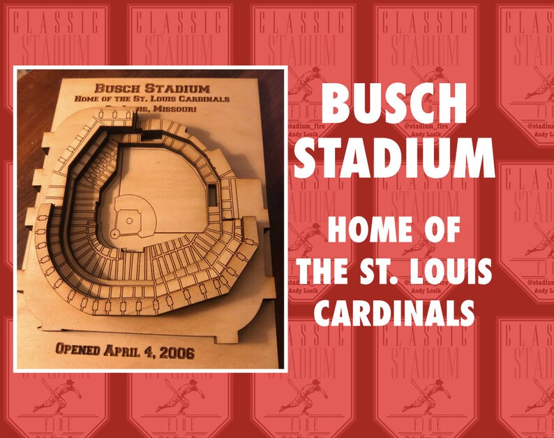Busch Stadium St. Louis Maple Laser-cut and Engraved Stadium - Etsy