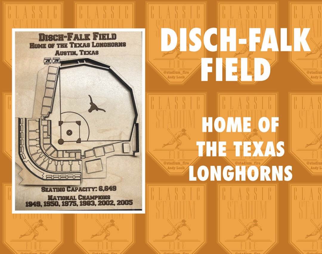 Disch-falk Field - Texas Longhorns - Laser Cut and Engraved Stadium - Etsy