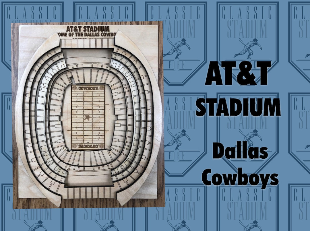 Dallas Cowboys Stadium- Maple Laser-cut and Engraved Stadium - Etsy