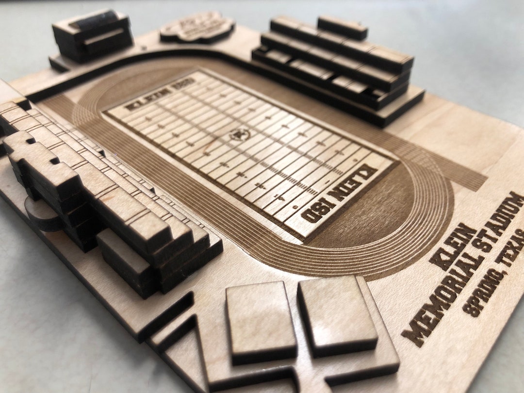 Klein Memorial Stadium Texas - Maple Laser-cut and Engraved - Etsy