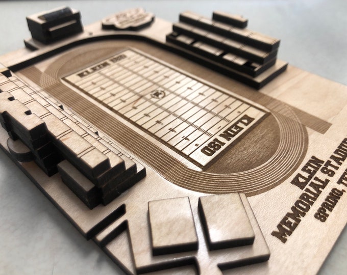 Klein Memorial Stadium Texas Maple Laser-cut and Engraved - Etsy