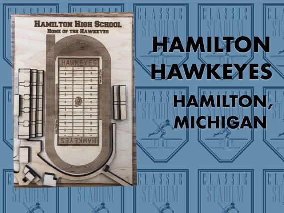 Hamilton Hawkeyes Football Stadium Maple Laser-cut and | Etsy