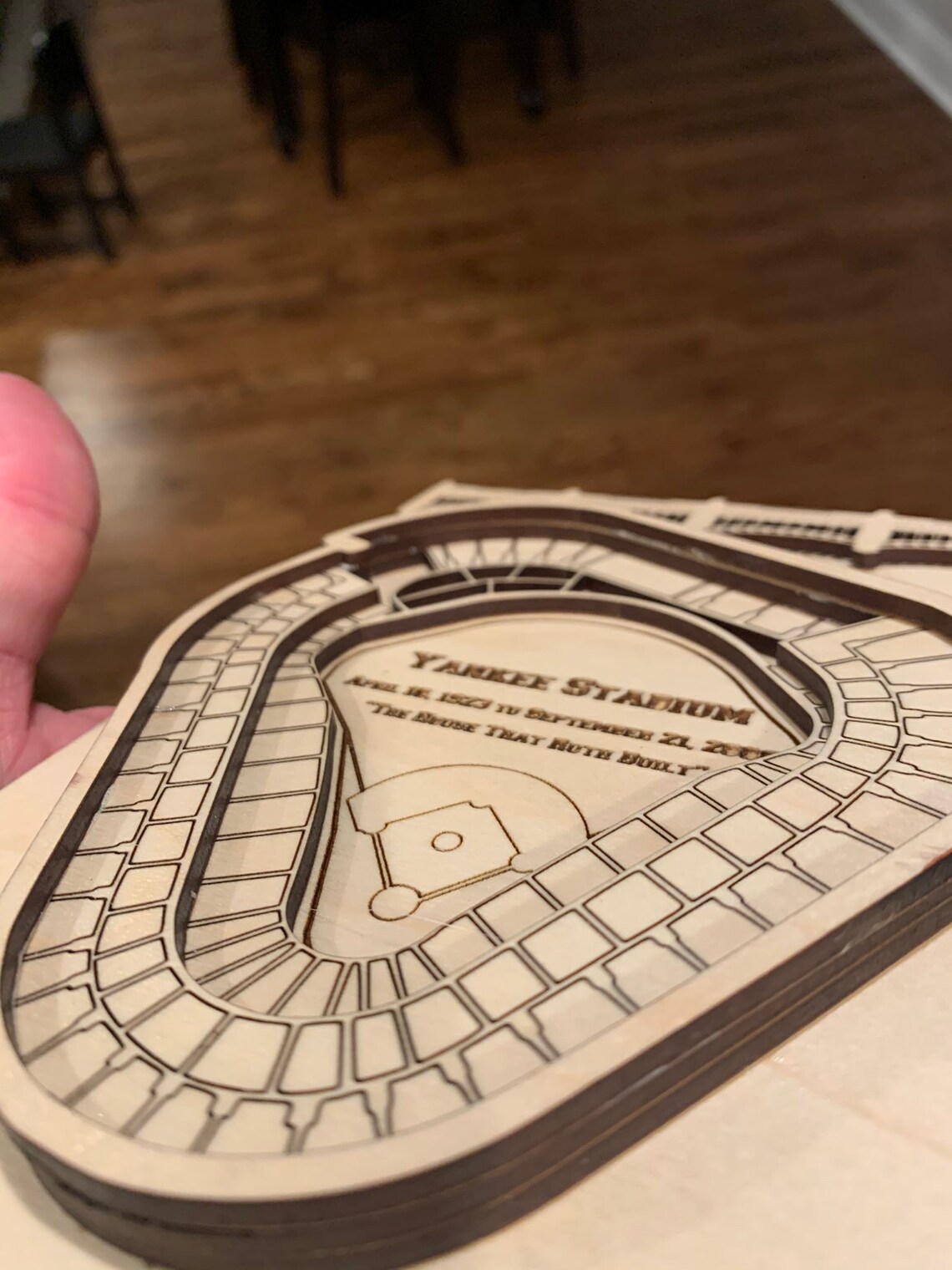 Old Yankee Stadium Maple Laser-Cut and Engraved | Etsy