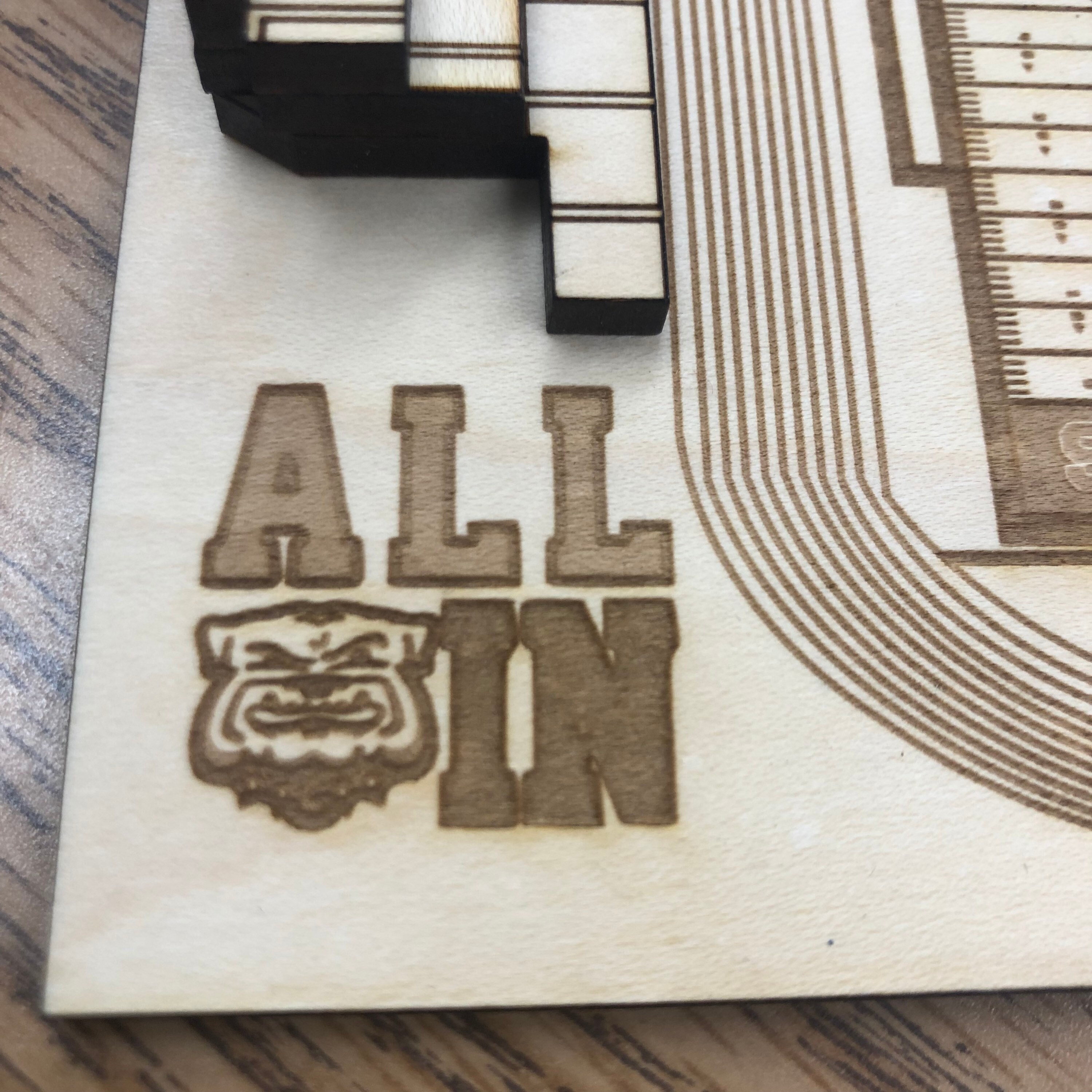 Chelsea High School Bulldogs Stadium Maple Laser-cut and | Etsy