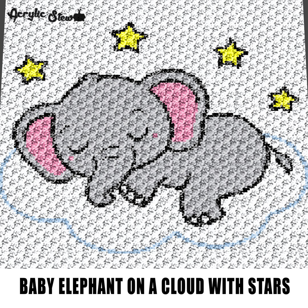 Baby Graphgan Pattern - Corner to Corner - C2C - SC - Baby Elephant ...
