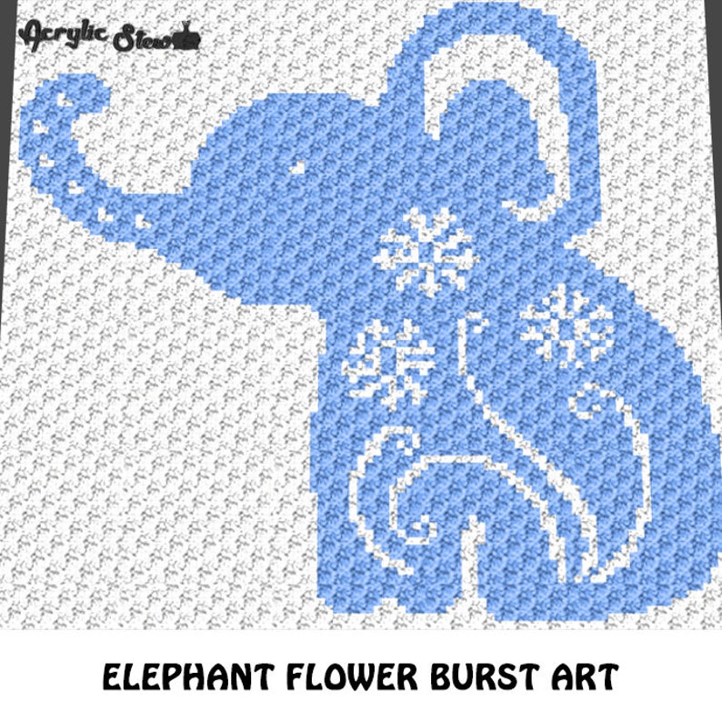 Graphgan Pattern Corner to Corner C2C Crochet Elephant | Etsy