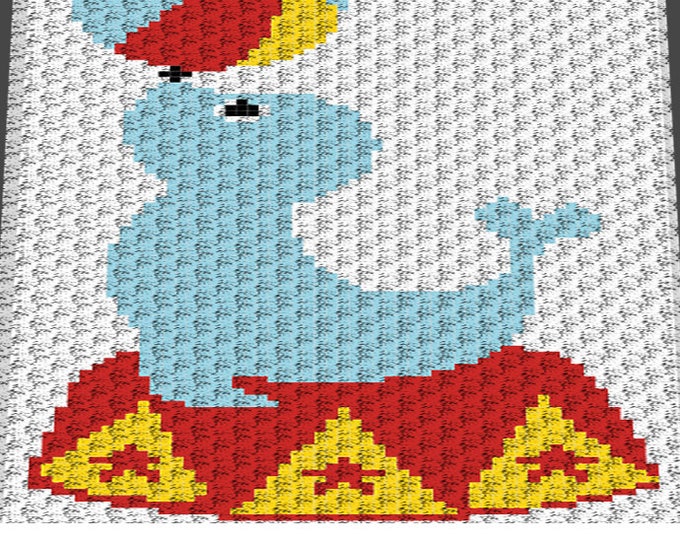 Baby Graphgan Pattern Corner to Corner C2C Crochet Circus Seal With ...