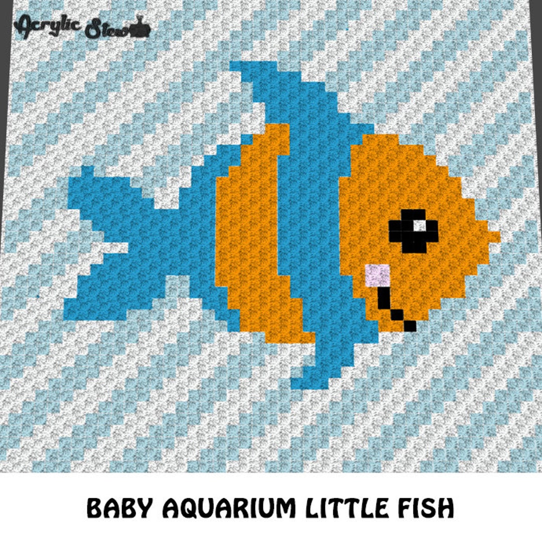 Baby Boy Graphgan Pattern - Corner to Corner - C2C Crochet - Baby Fish ...