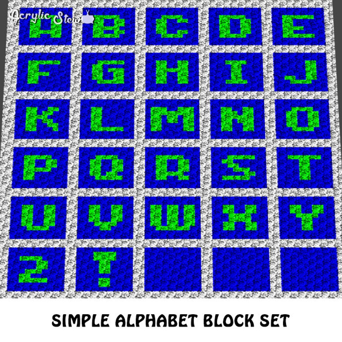 Graphgan Pattern Corner to Corner C2C Crochet Alphabet A - Etsy