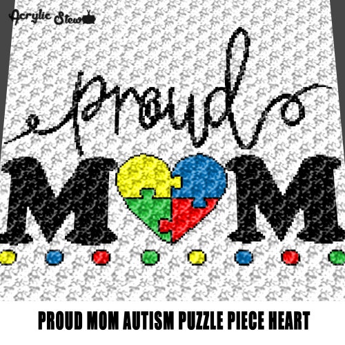 Graphgan Pattern Corner to Corner C2C Autism Awareness - Etsy