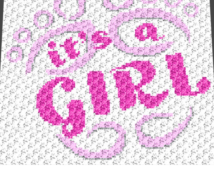 Baby Graphgan Pattern Corner to Corner C2C Crochet It's A Girl Baby ...