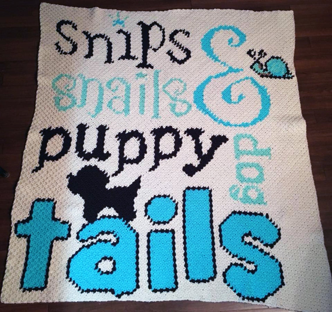 Baby Graphgan Pattern Corner to Corner C2C Snips Snails - Etsy