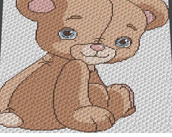 Baby Graphgan Pattern Corner to Corner C2C SC Baby Elephant Asleep on ...