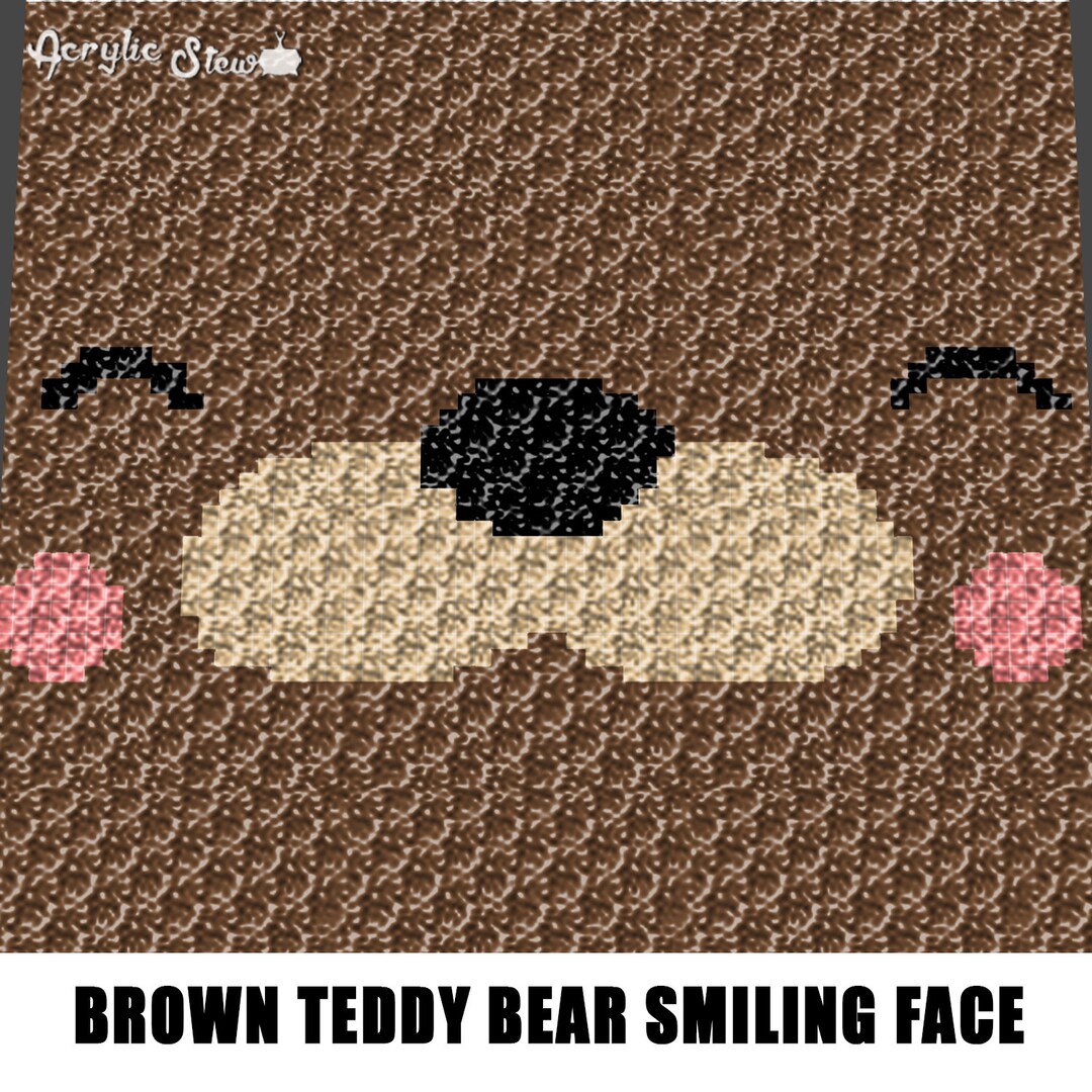 Baby Graphgan Pattern - Corner to Corner - C2C - Brown Teddy Bear ...