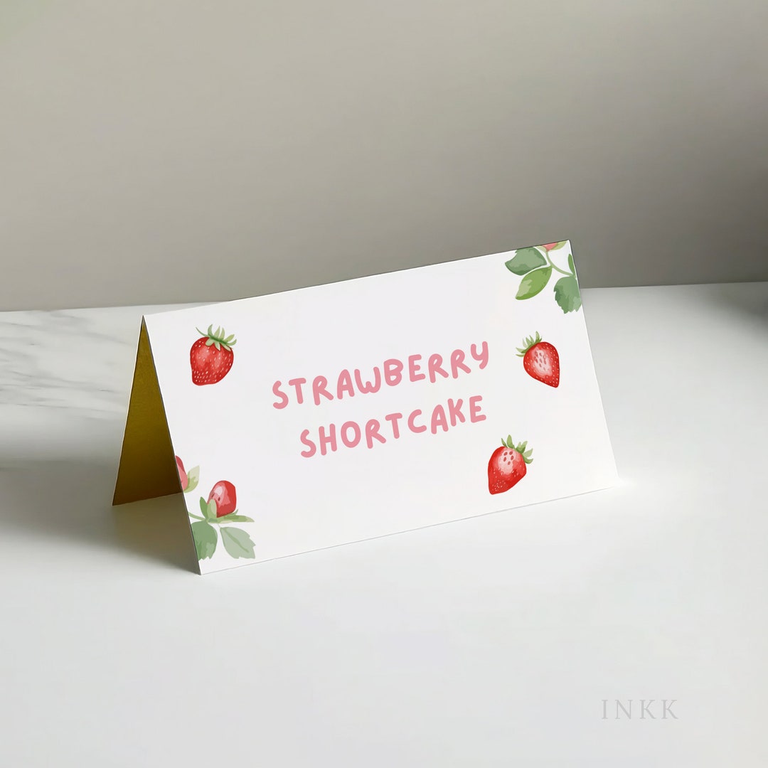 Strawberry Printable Food Label for Kids Birthday Buffet - Etsy Australia