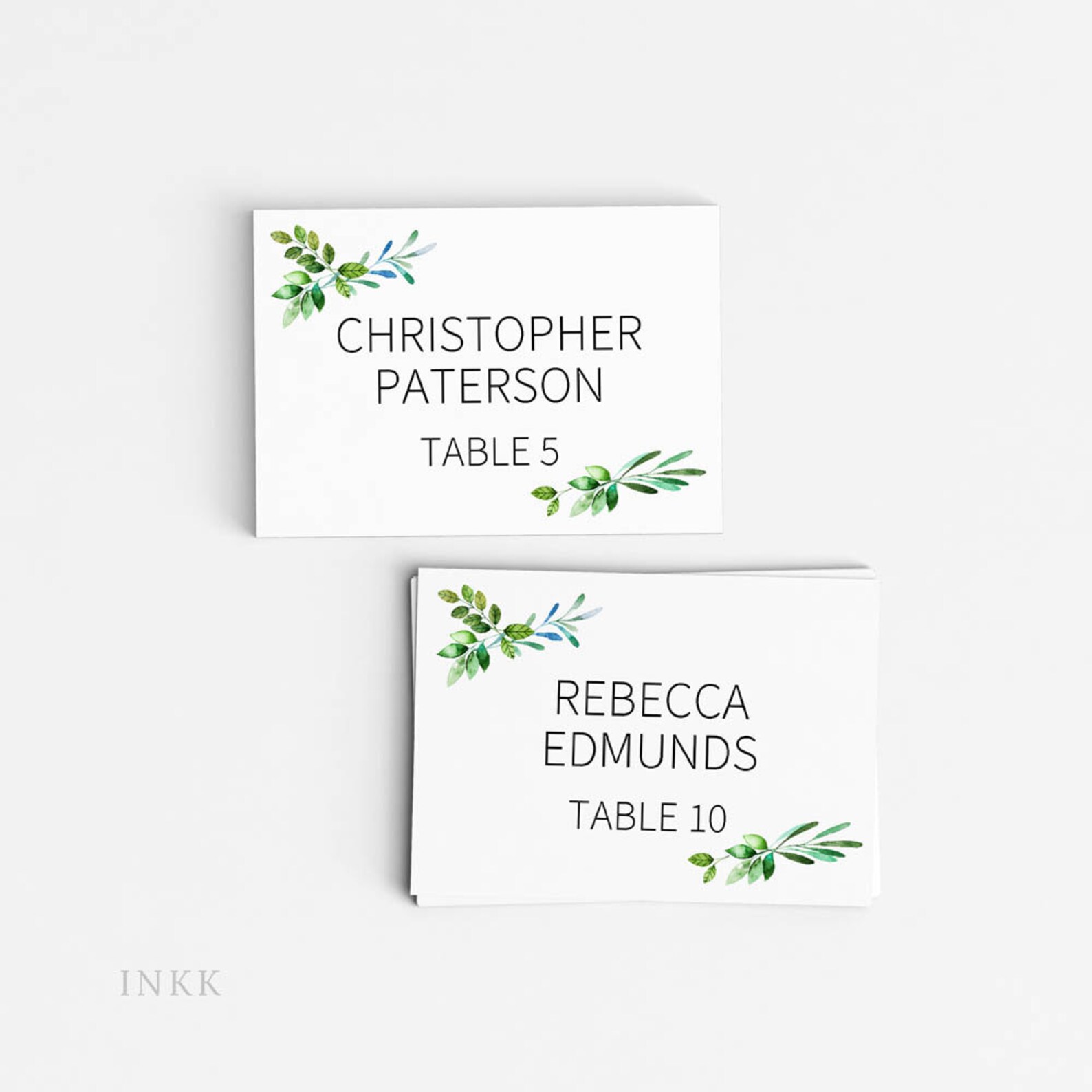 Place Card Template Wedding Place Cards Printable Flat or | Etsy