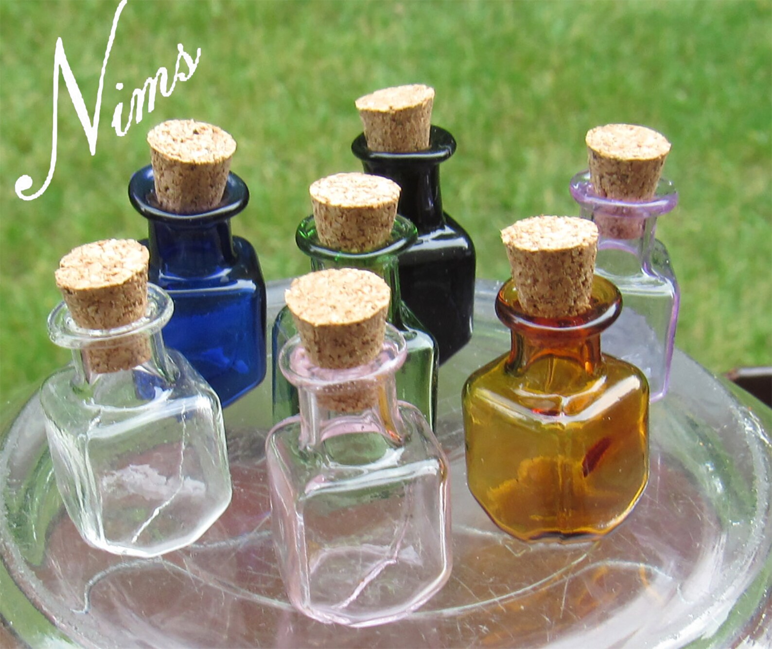 7 Miniature Tiny Small Glass Bottle Vial Flask Only 1 | Etsy