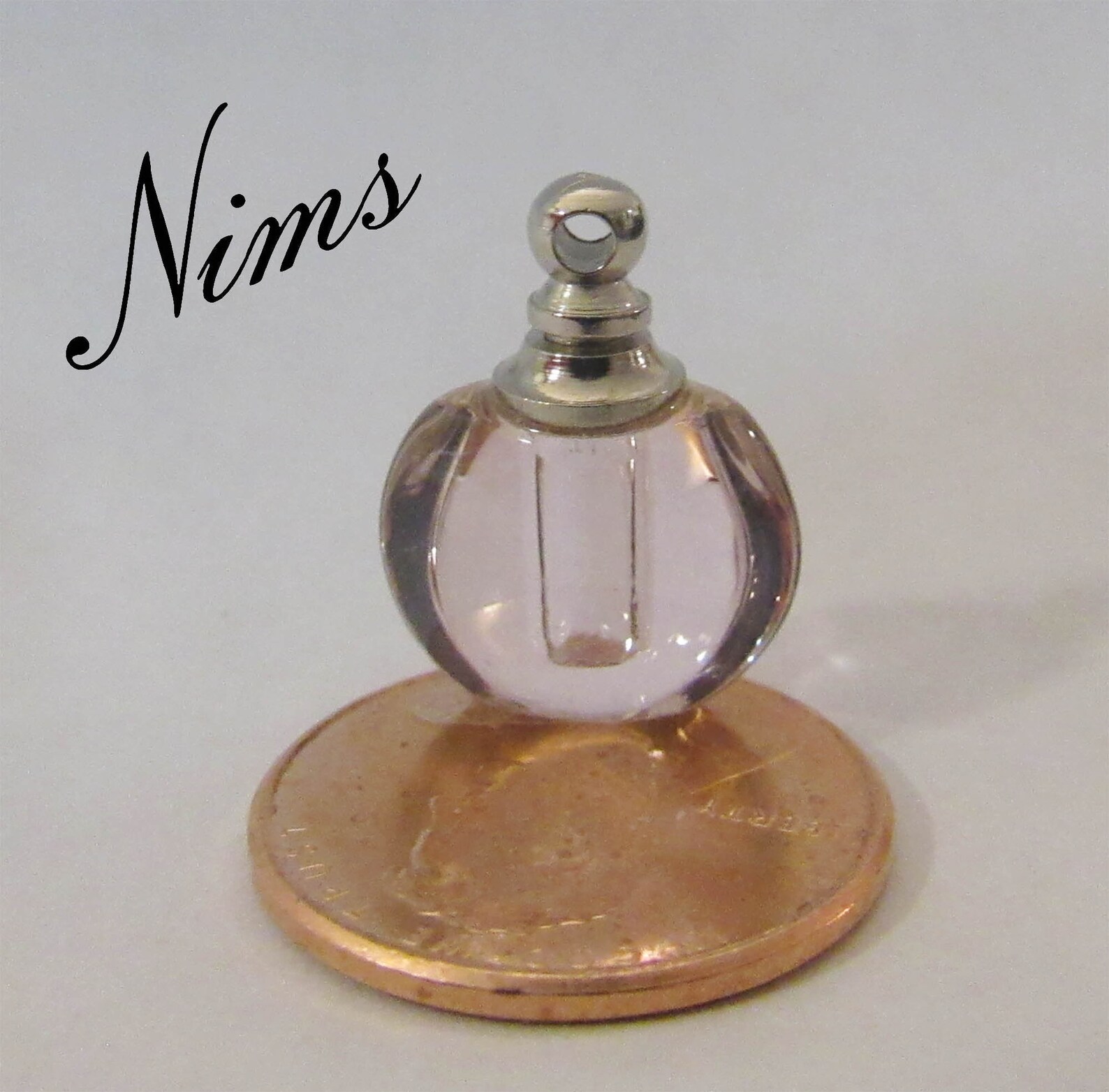 Pretty Pink Real Crystal Perfume Bottle Miniature Tiny - Etsy