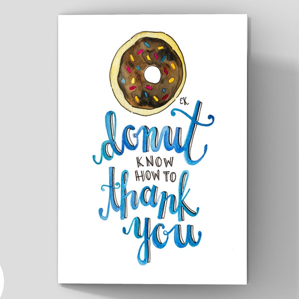 Donut Pun Thank You - Etsy